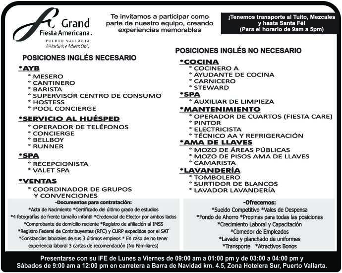 Mano a Mano - bolsa de trabajo y anuncios clasificados Puerto Vallarta ...